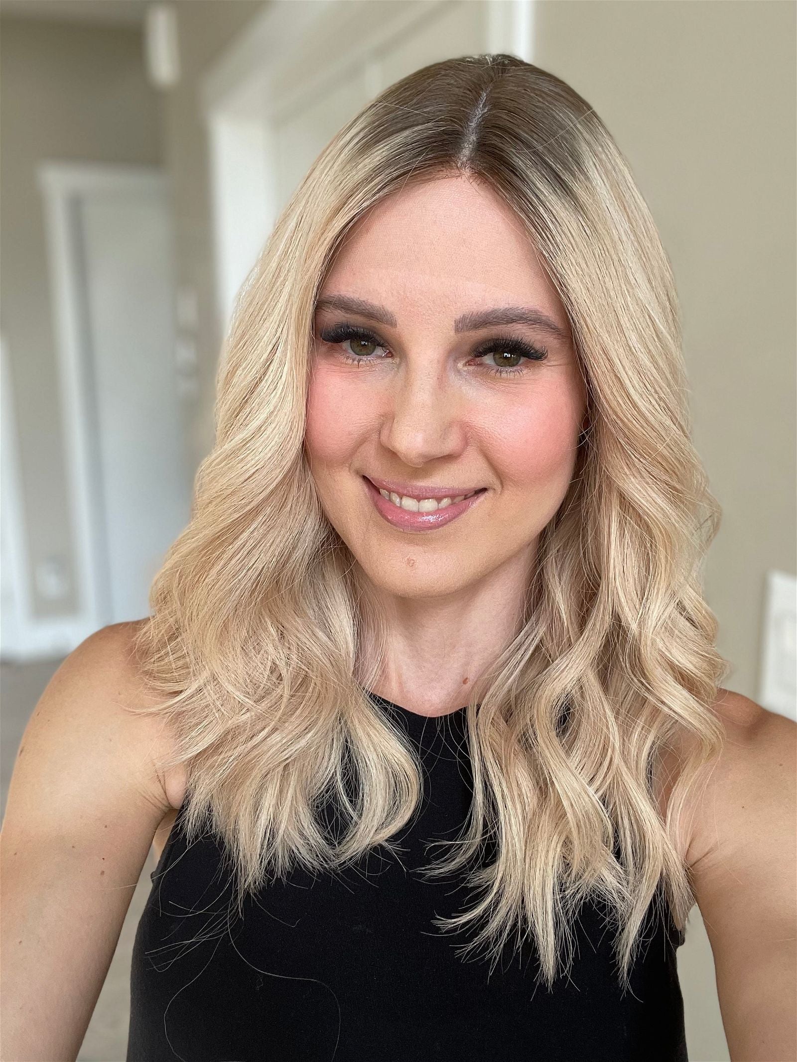 19" Rory Lob Comfort Cap Silk Top Wig (M) – Madison Hair Collection